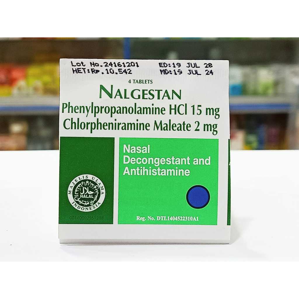 Jual NALGESTAN (1 STRIP ISI 4 TABLET) - MENGURANGI FLU, PILEK, HIDUNG ...