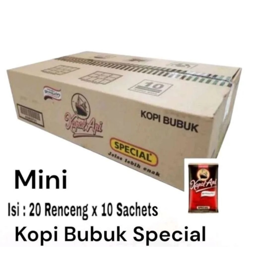 Jual Kapal Api Special Mini Kopi Bubuk [ 1 Dus Isi 200 Sachet ...