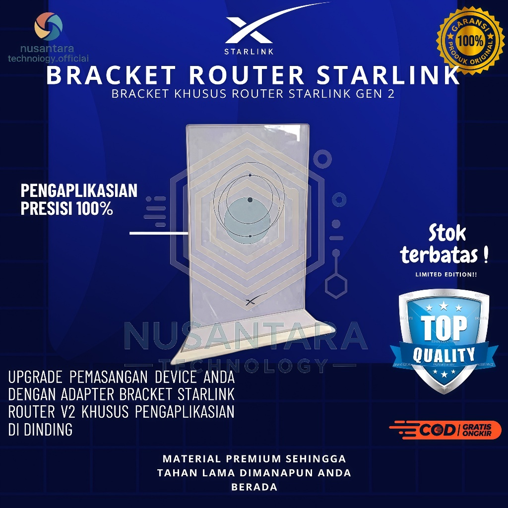Jual STARLINK Router Bracket Adapter gen 2 | Wall Mount Bracket High ...