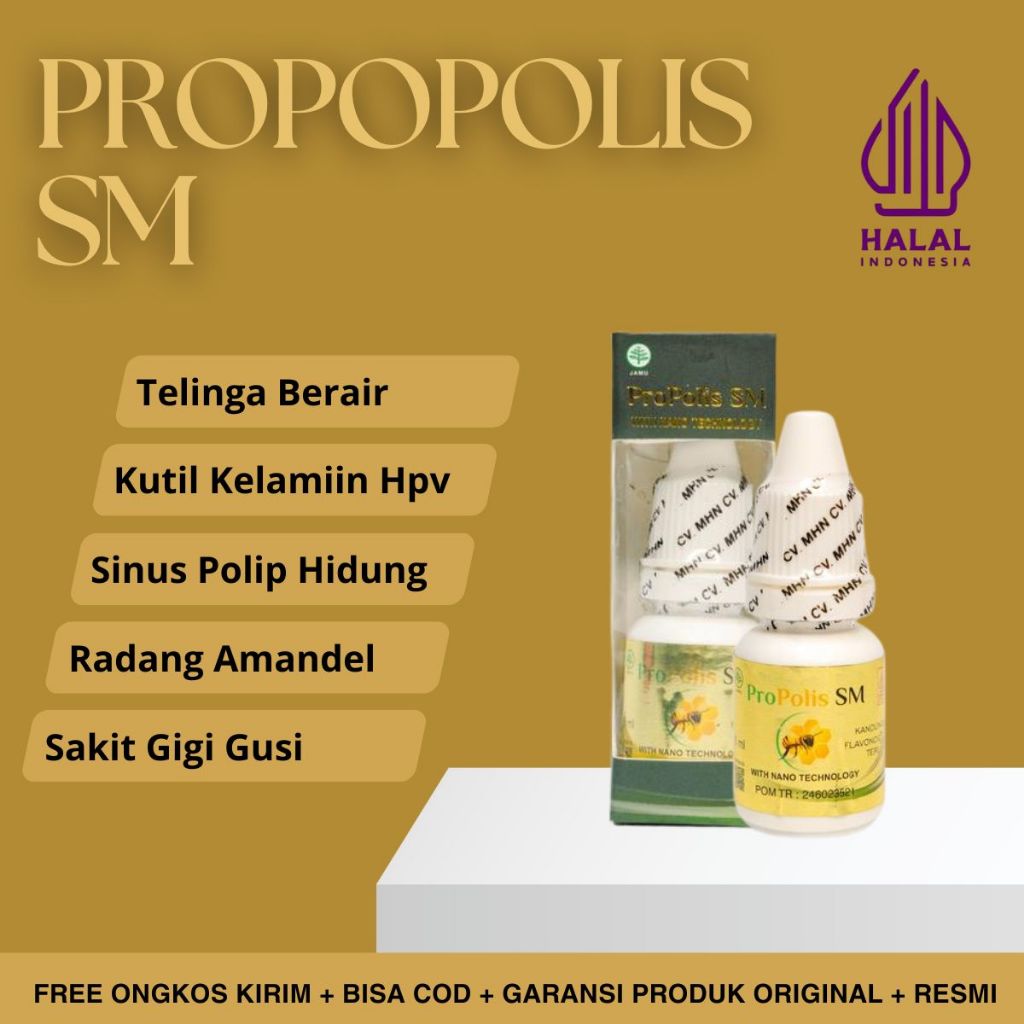 Jual Propolis Sm Original Obat Tetes Multikhasiat Bpom Halal Mui ...