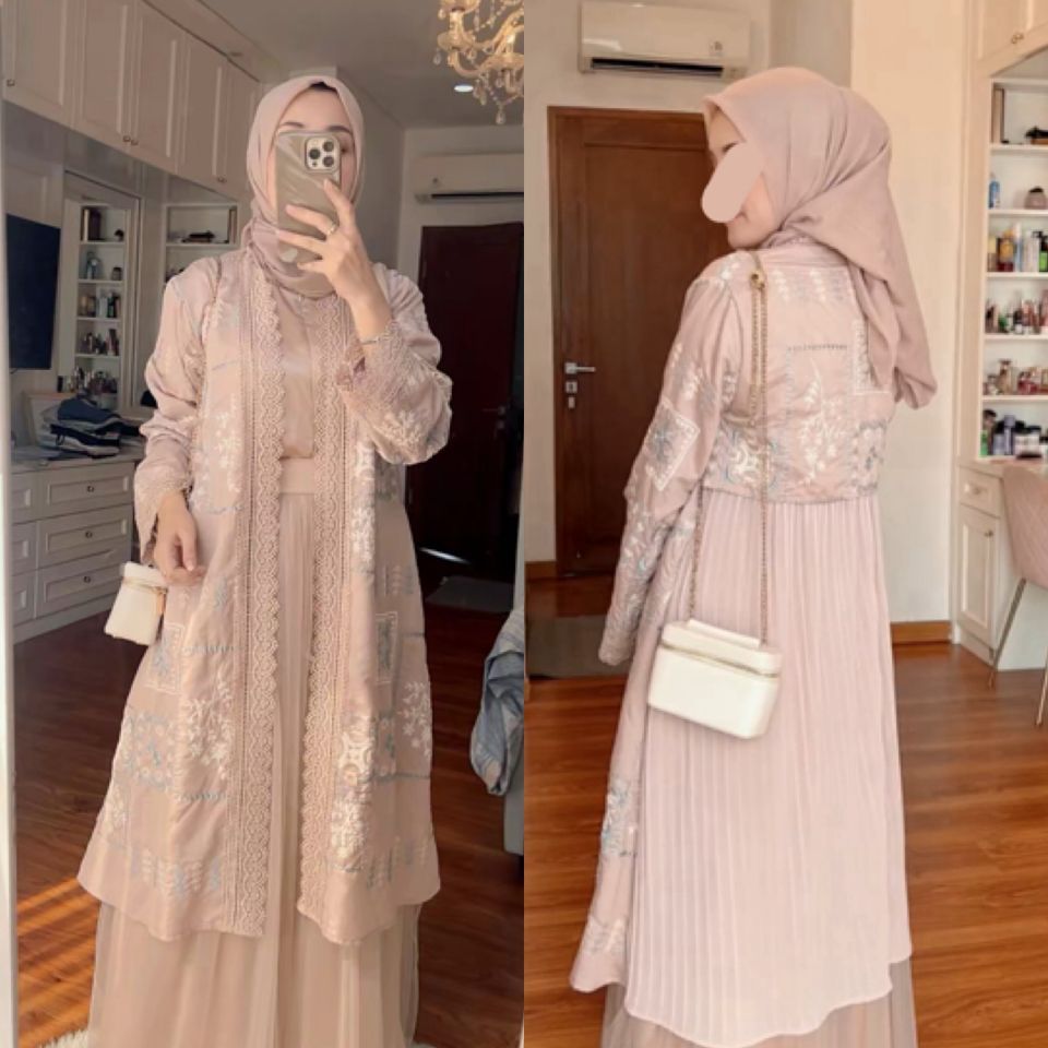 Jual Jaliyah signature set - set cantik bahan cotton embroidery with ...