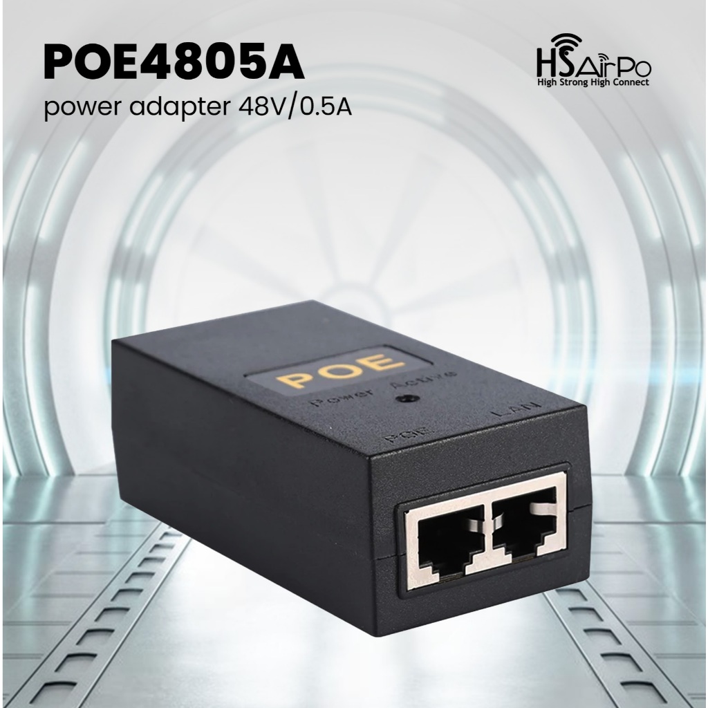 Jual HSAirPo POE Power Adapter 48V/0.5A Stable & Efficient Power Supply ...