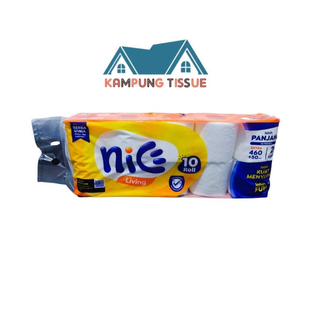 Jual Nice Tissu Toilet 10roll core emboss/tisu gulung WC 10 roll embose ...