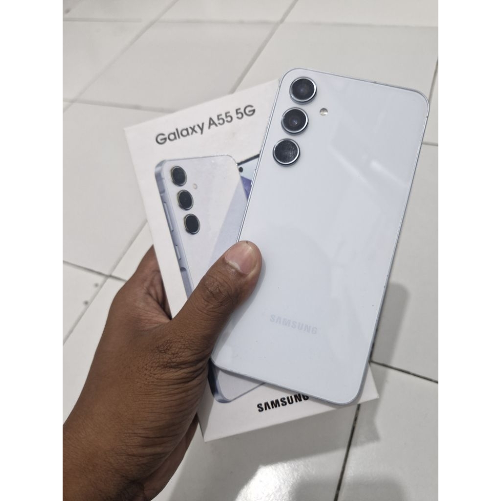 Jual samsung a55 5g 8/256 warna ice blue/ putih | Shopee Indonesia