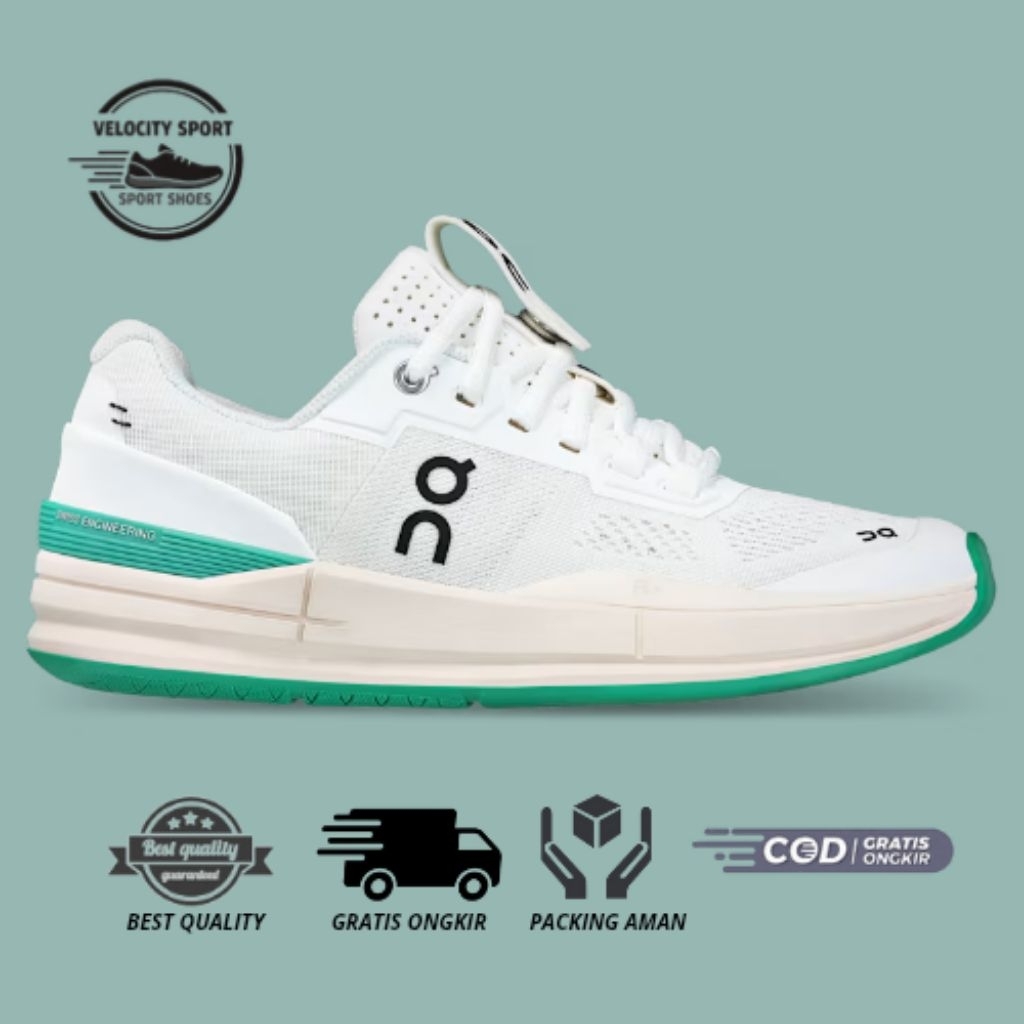 Jual Sepatu On Tenis Cloud The Roger Federer Pro White Mint | Shopee ...