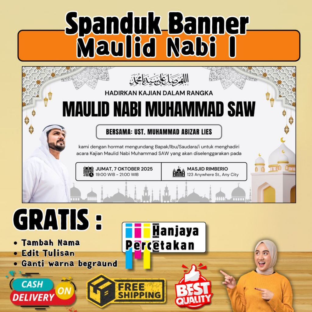 Jual Spanduk Banner Maulid Nabi Muhammad Saw | Shopee Indonesia