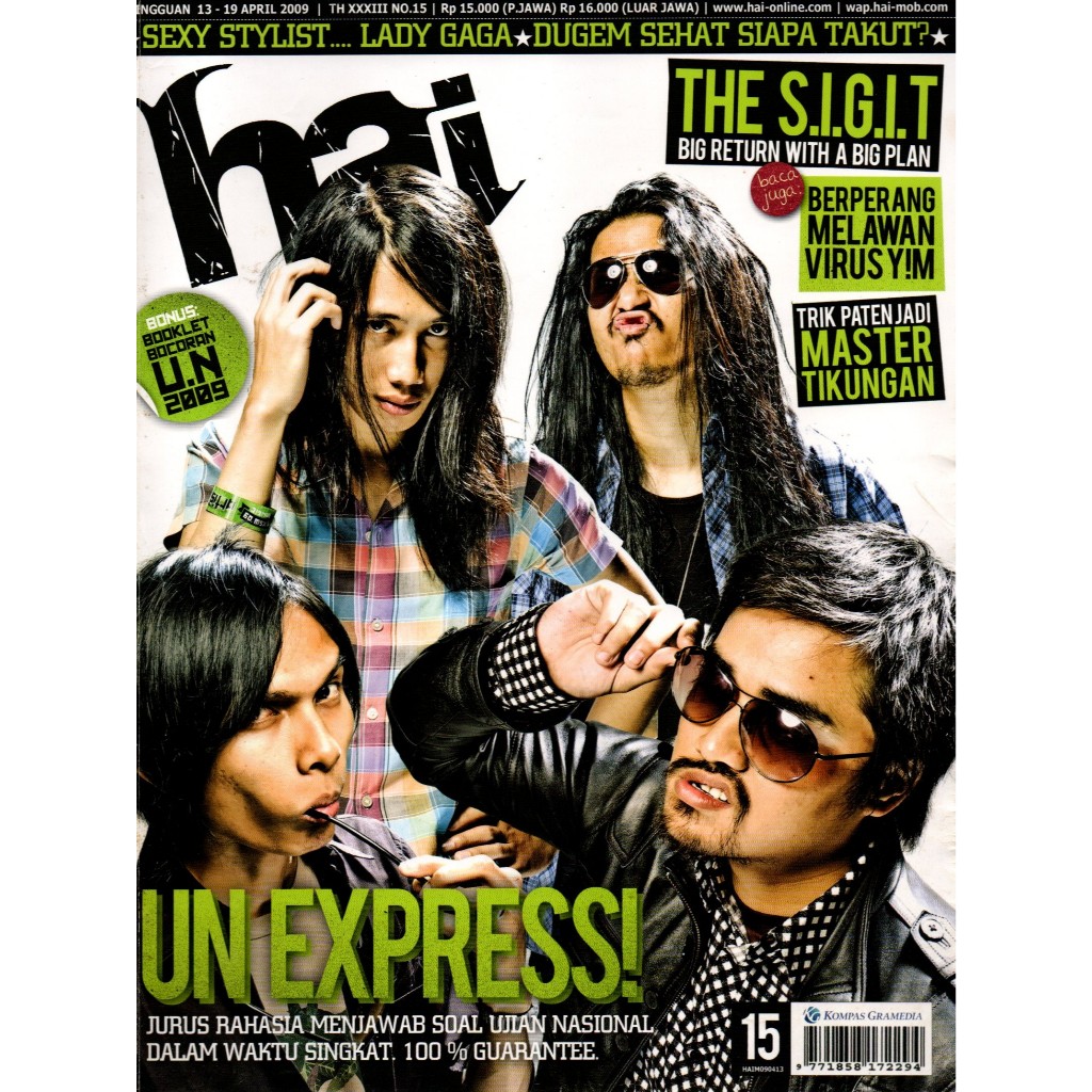 Jual Majalah Hai 2009 - Cover Edisi Band Indonesia - The S.I.G.I.T ...