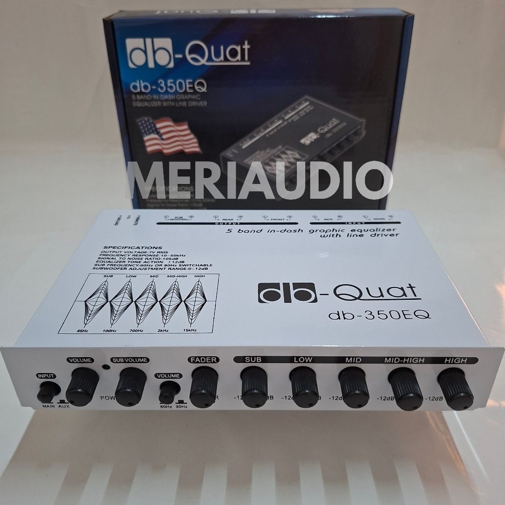 Jual Pream Parametrik DB Quat/Coustic 5Band In Dash Graphic Equalizer ...