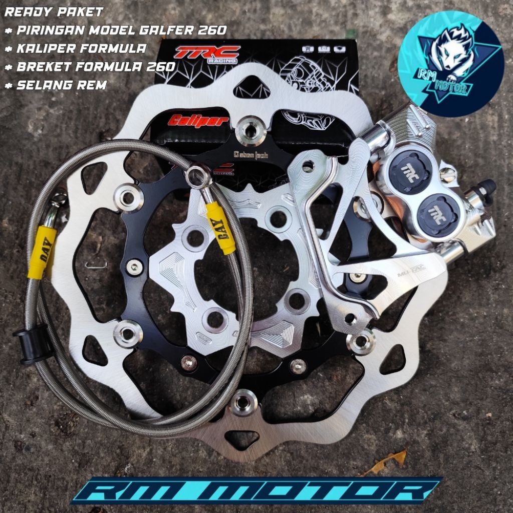 Jual PAKET MURAH !! KALIPER TRC /8.1 + BREKET + DISK 260mm formula ...