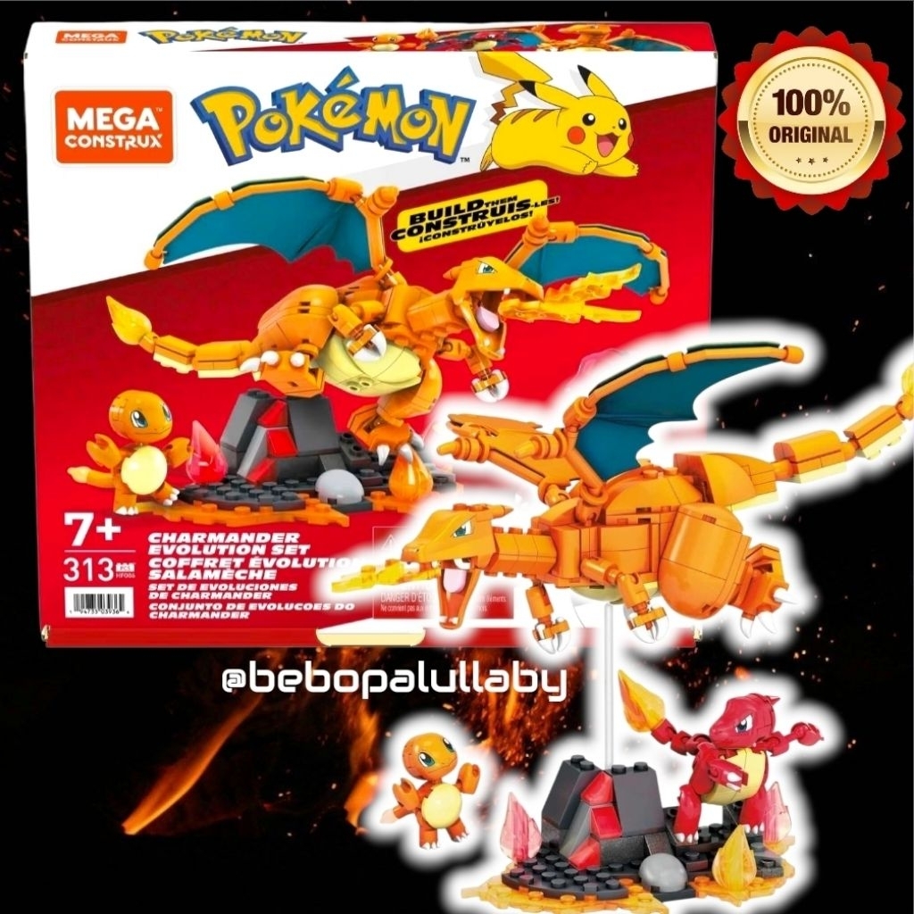 Jual MEGA POKEMON MEGA CONSTRUX CHARIZARD CHARMENDER EVOLUTION BUILDING ...