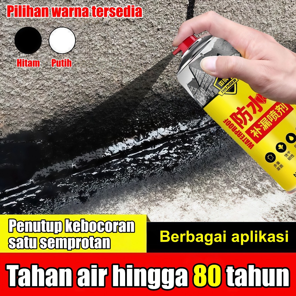 Jual Spray anti bocor waterproof 300ML Sealent anti bocor hitam & putih ...
