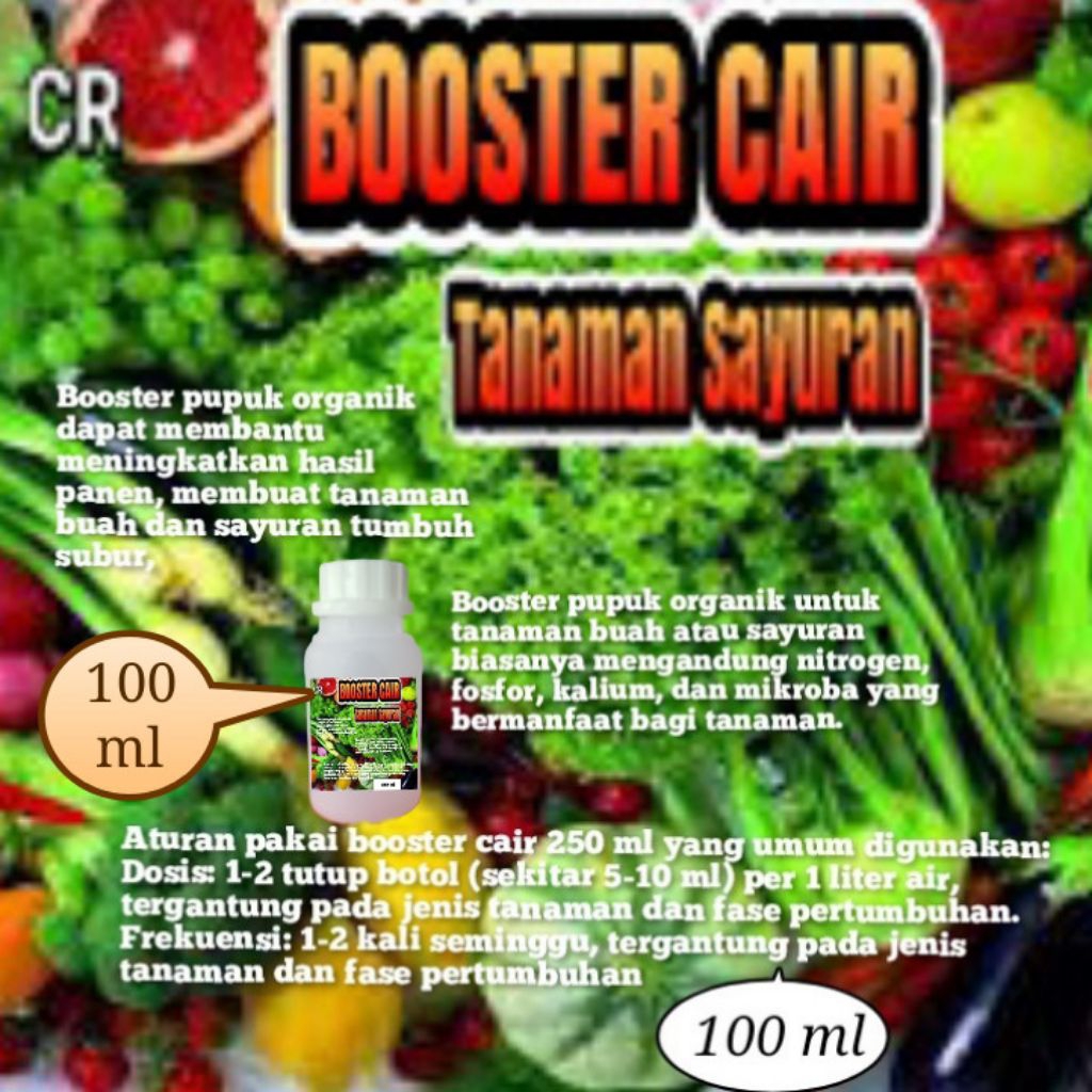 Jual Booster Cair pupuk organik isi 100 ml, untuk tanaman semua jenis ...