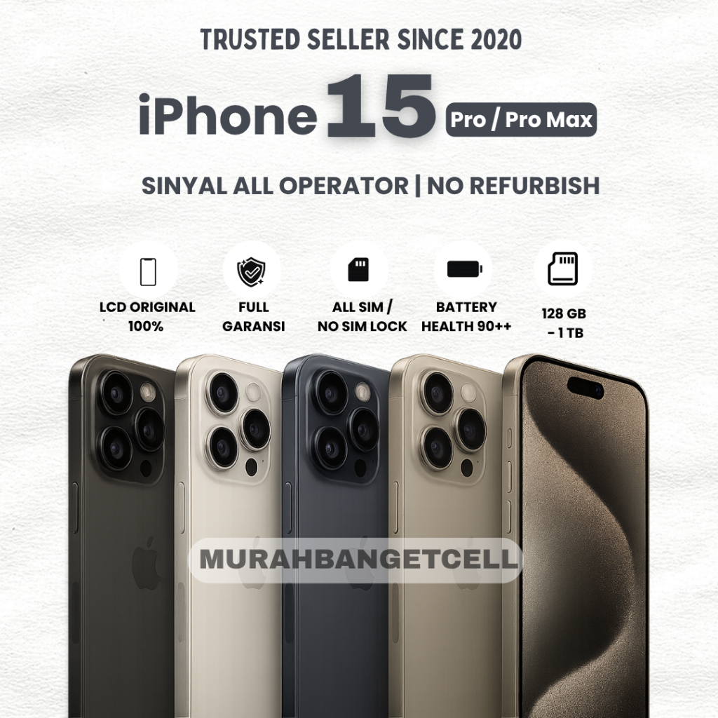 Jual iPhone 15 pro - 15 pro max 128gb 256gb 512gb 1 TB Lcd Original 100 ...
