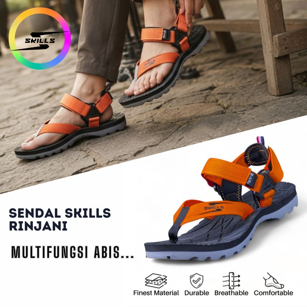 Jual SKILLS Barqun Rinjani Sandal Gunung Pria Original Kuat Anti Licin ...