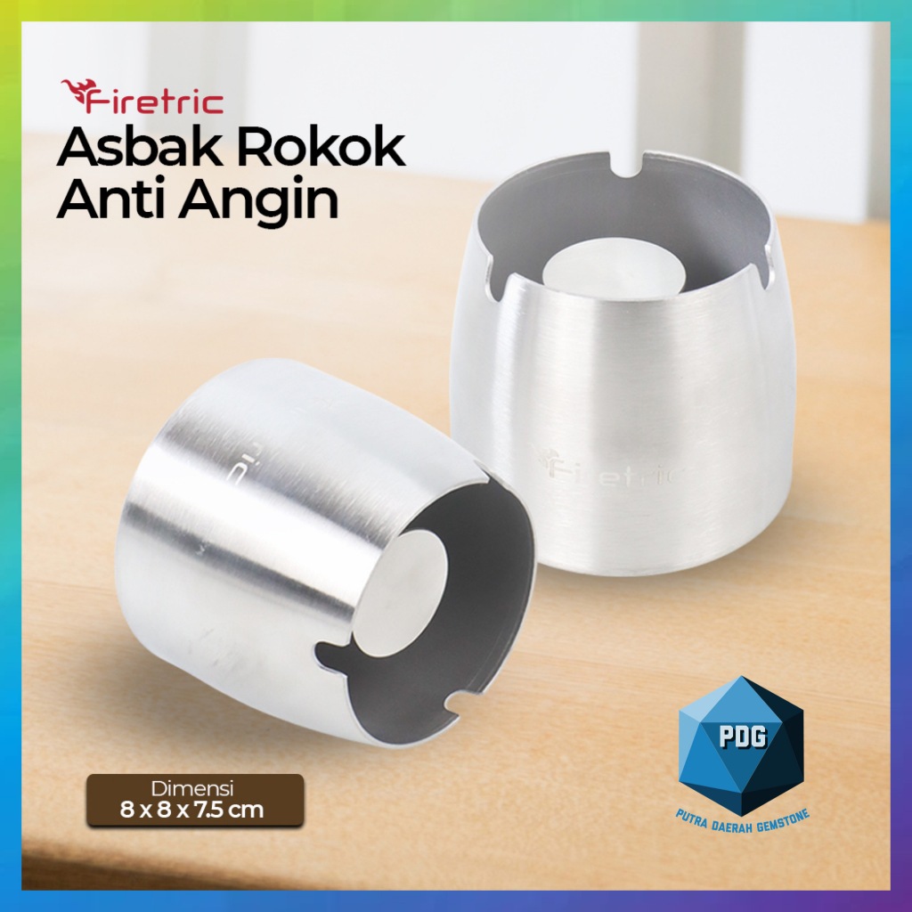 Jual ASBAK ROKOK Anti Angin Stainless Steel Tempat Puntung dan Asbak ...