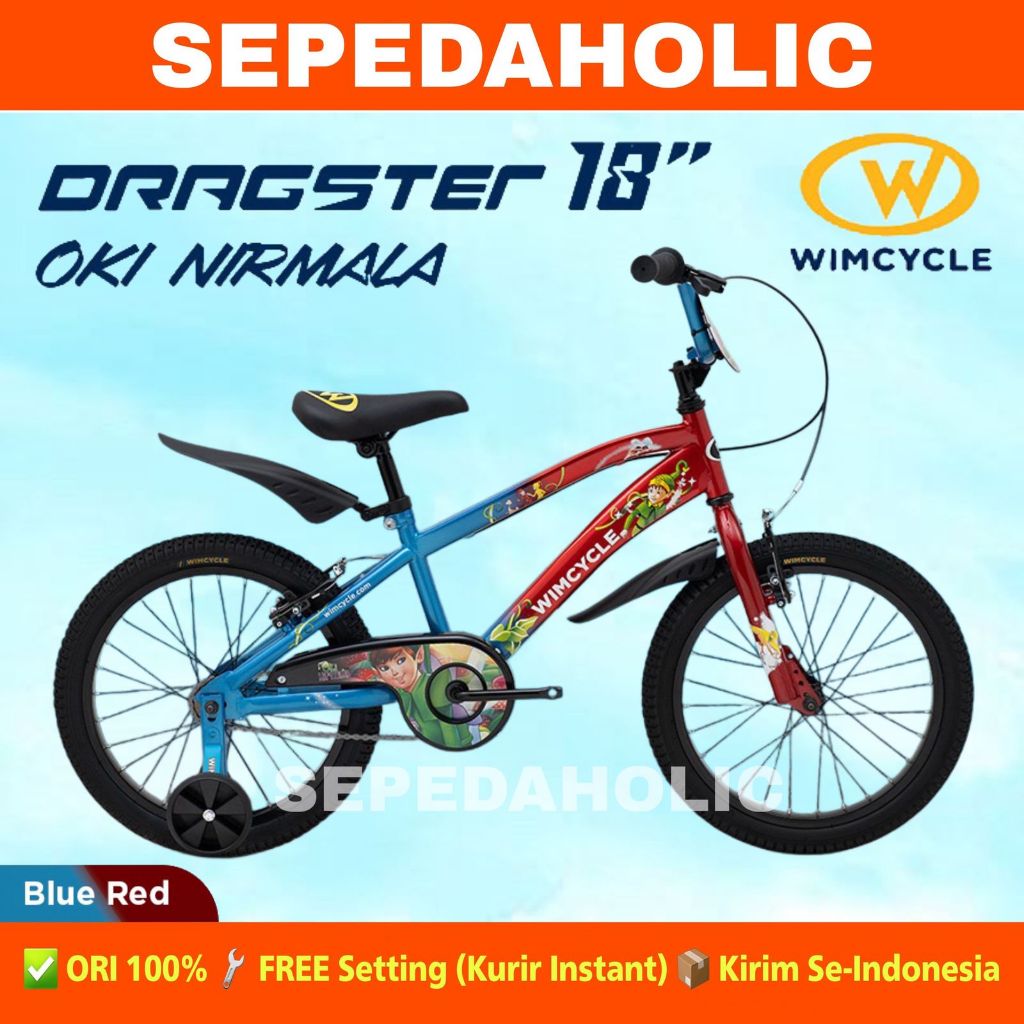 Jual Sepeda Anak Laki BMX WIMCYCLE DRAGSTER OKI NIRMALA Ukuran 18 Inch ...