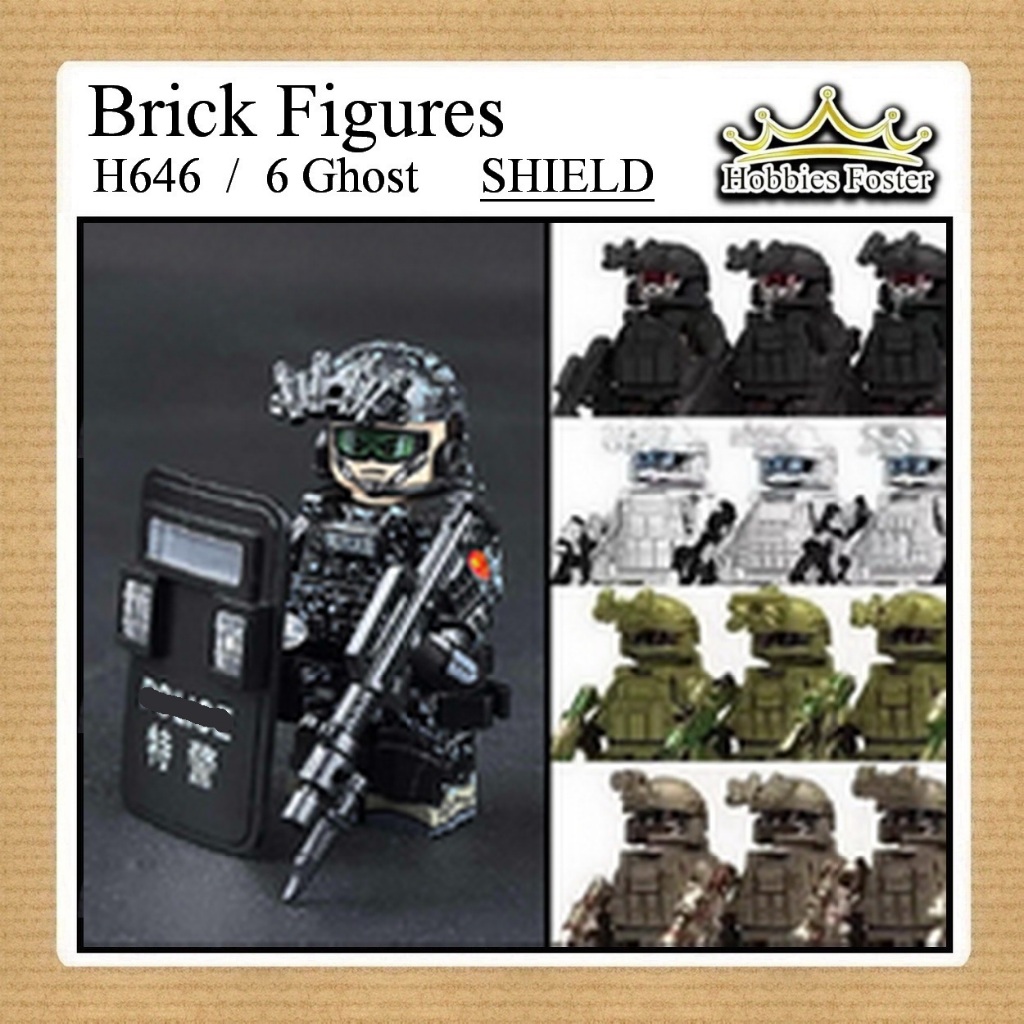 Jual HBF 6 Mini FIGURE Military Army - Black SWAT GHOST PANTHER ...