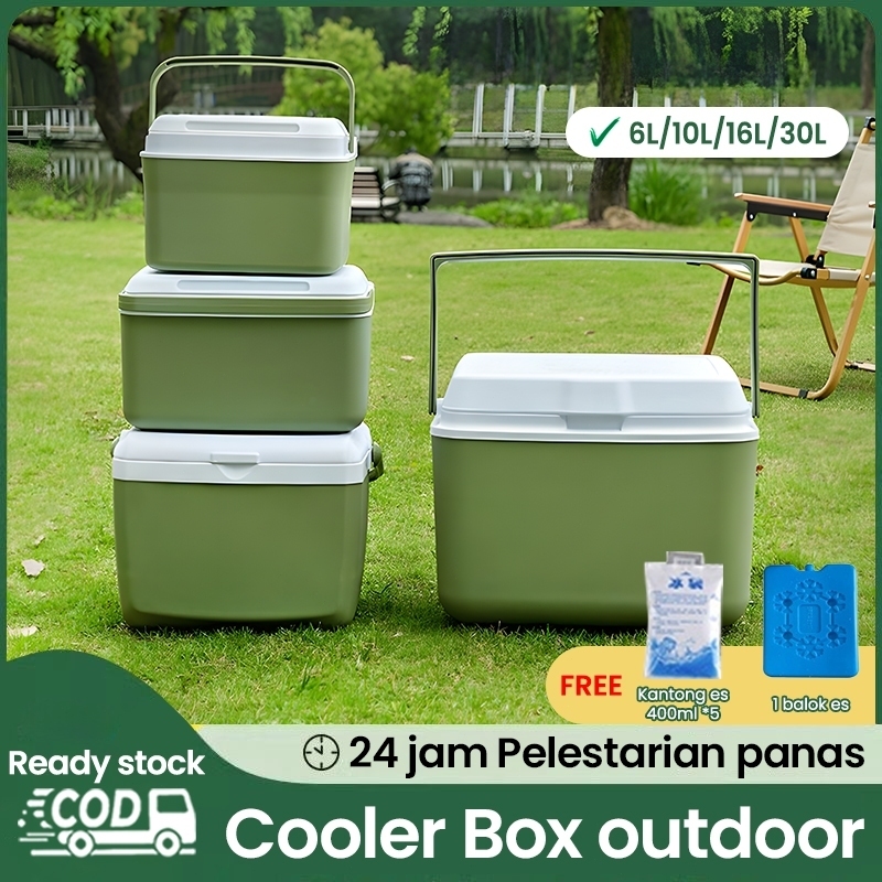 Jual Cooler Box Outdoor 6L 10L 16L 26L Cool Box Makanan Kotak ...
