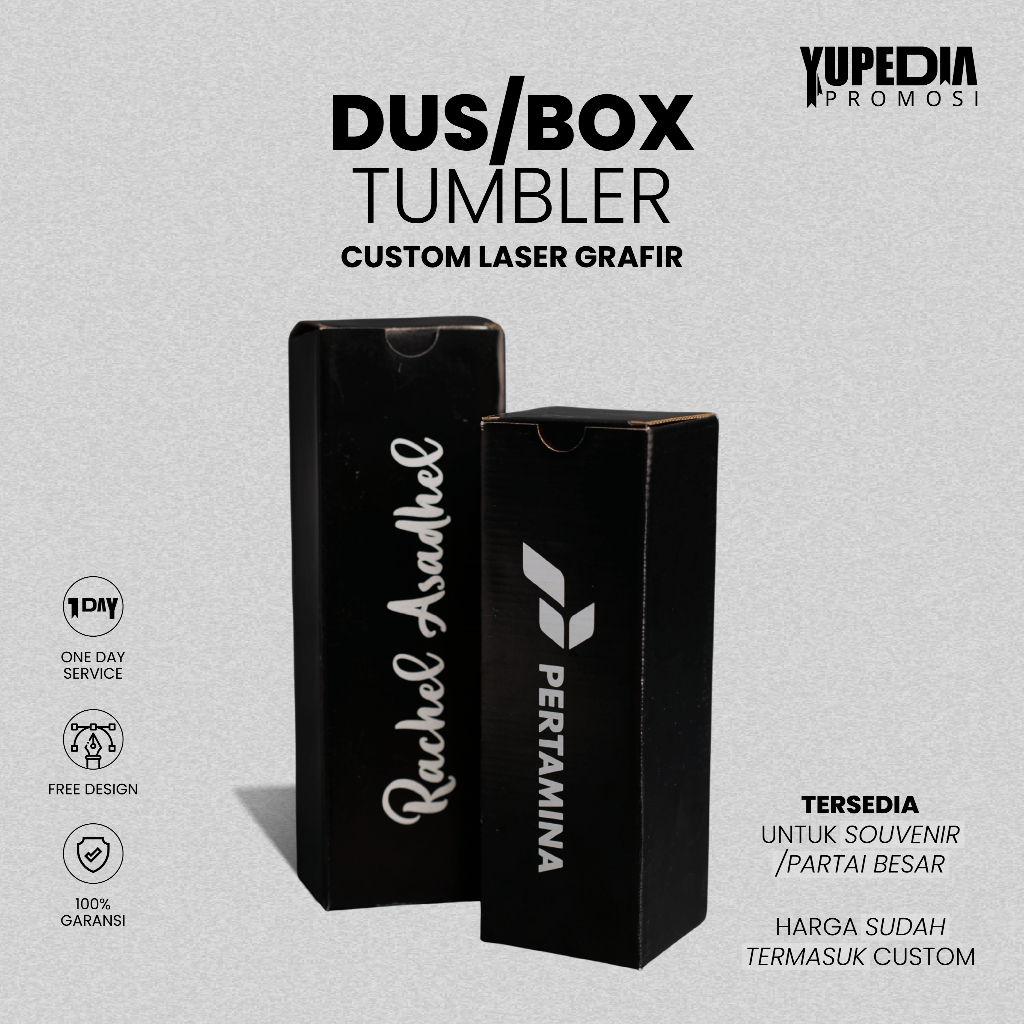 Jual Dus/Box Custom Cetak Laser Grafir Untuk Tumbler (Tidak Termasuk ...