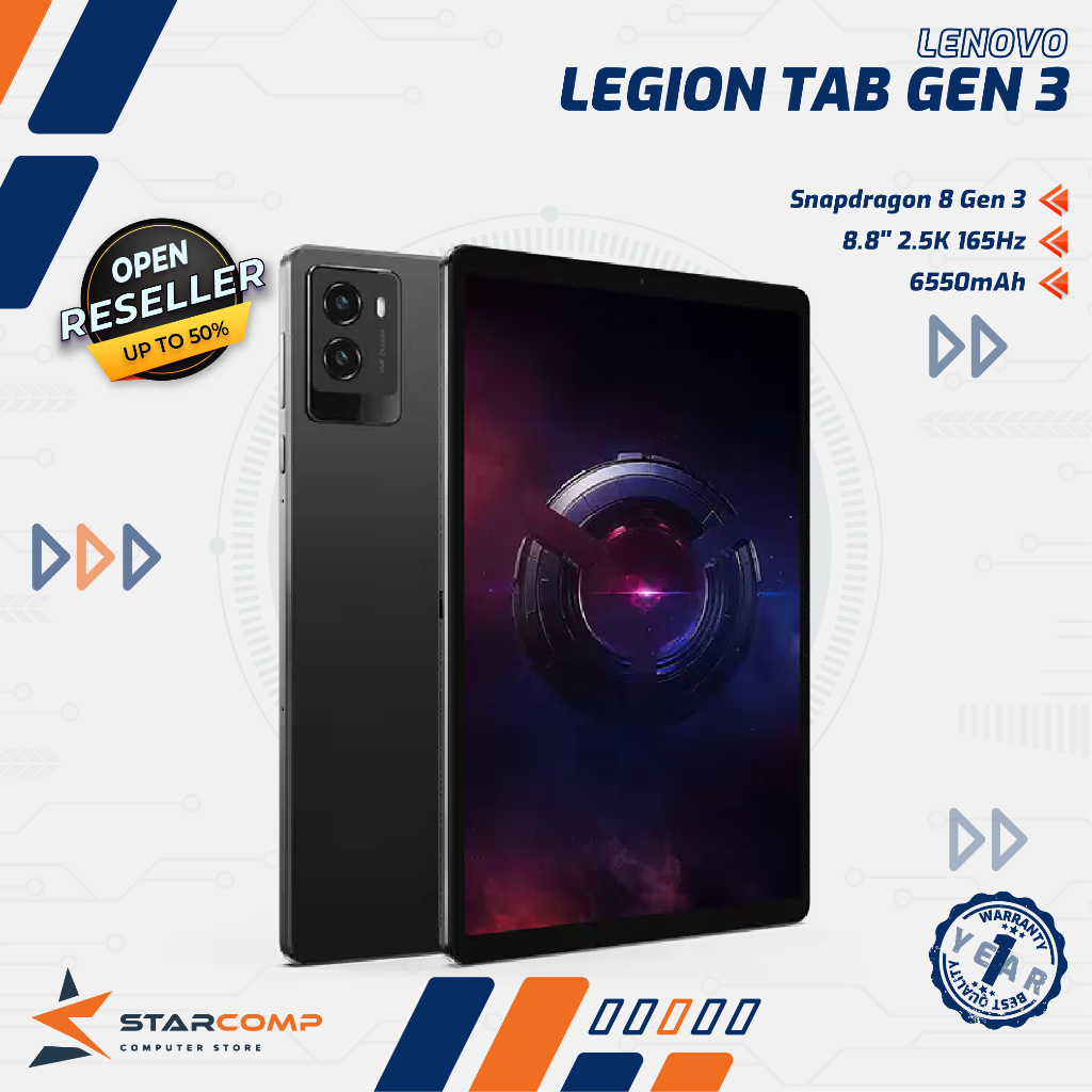 Jual LENOVO Legion Tab Gen 3 Snapdragon 8 Gen 3 6550mAh 8.8" 2.5K 165Hz ...