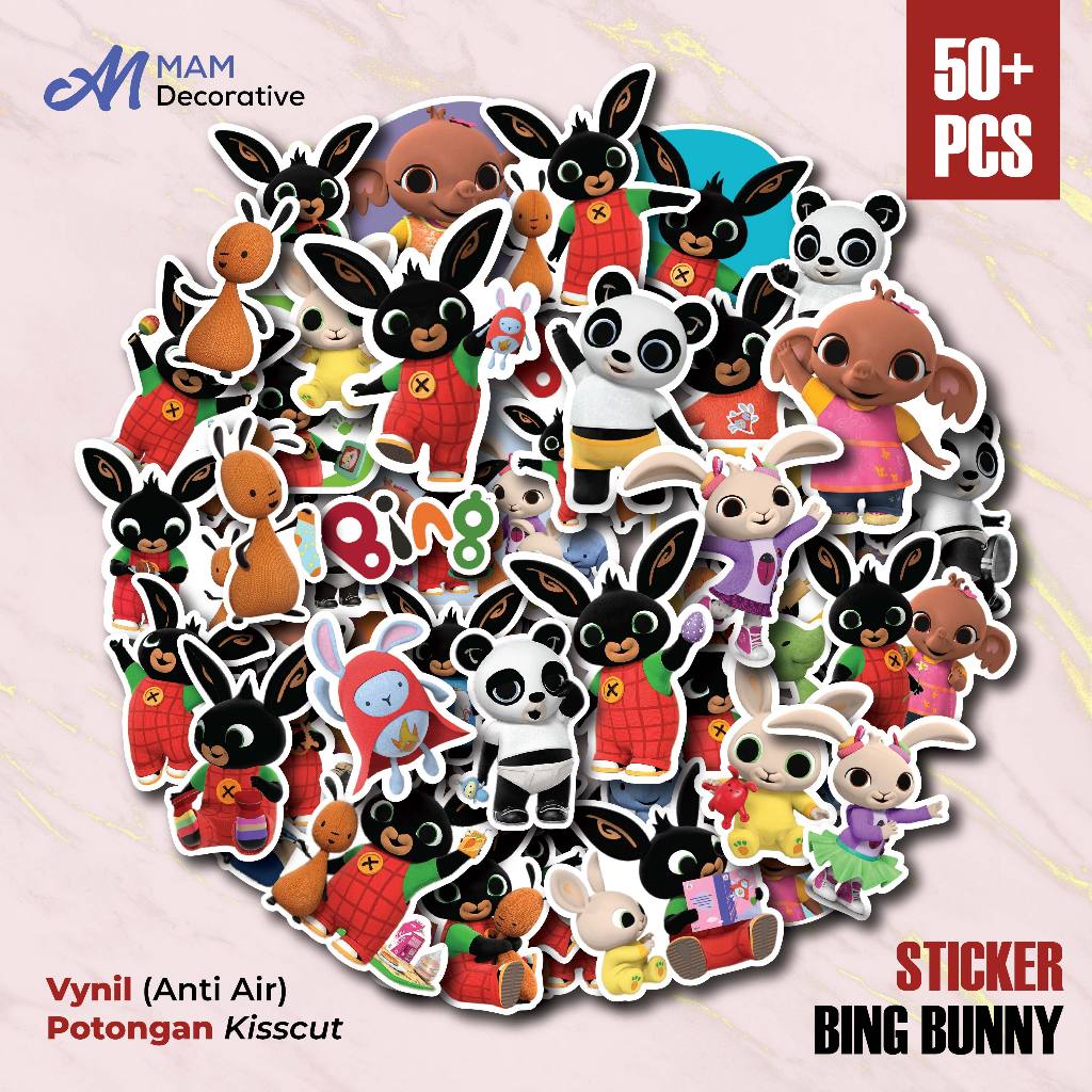 Jual 50 PCS STIKER BING BUNNY | Vinyl Waterproof | Stiker Lucu Kreatif ...