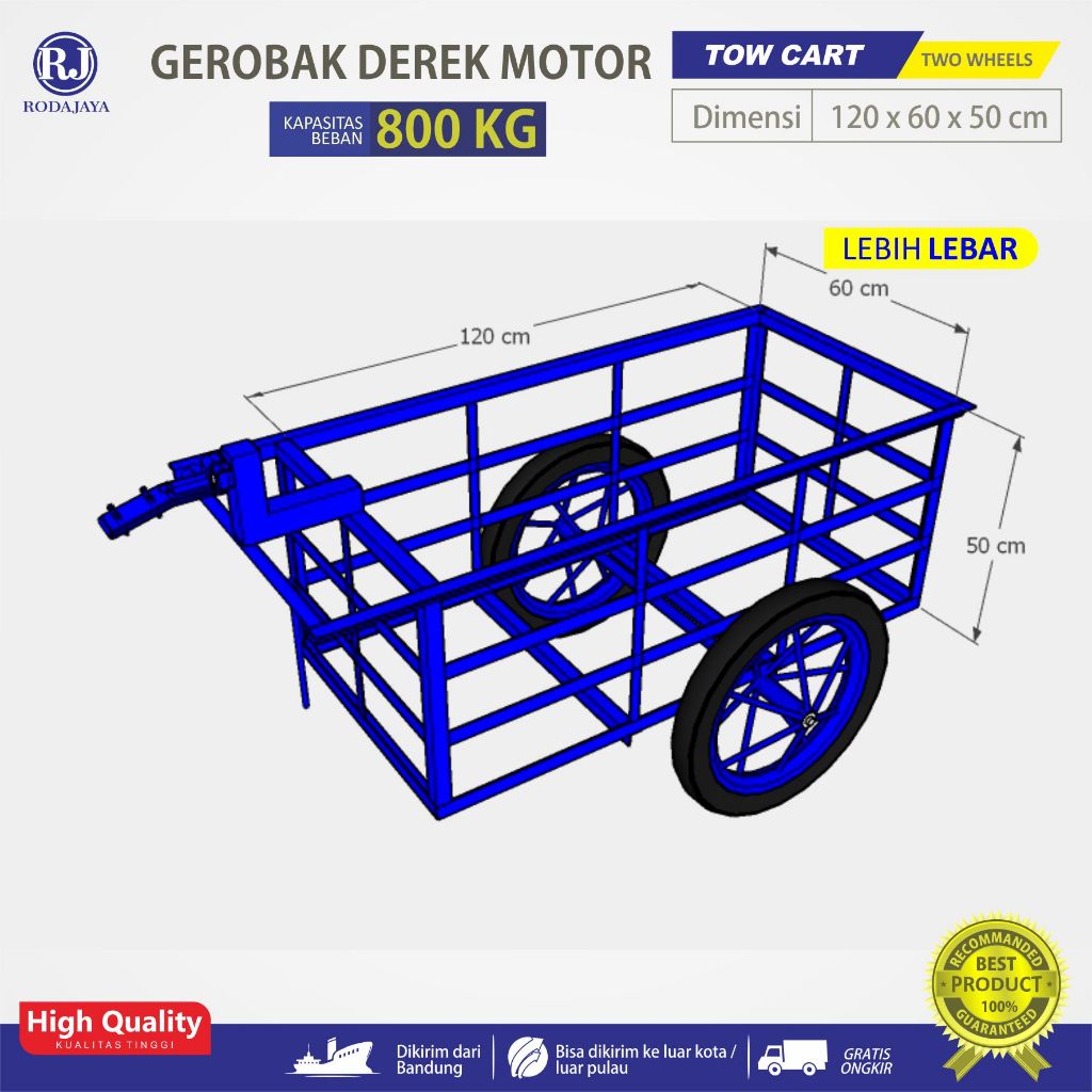 Jual TOW CART / CRANE BARROW / Gerobak tarik motor / Gerobak derek ...