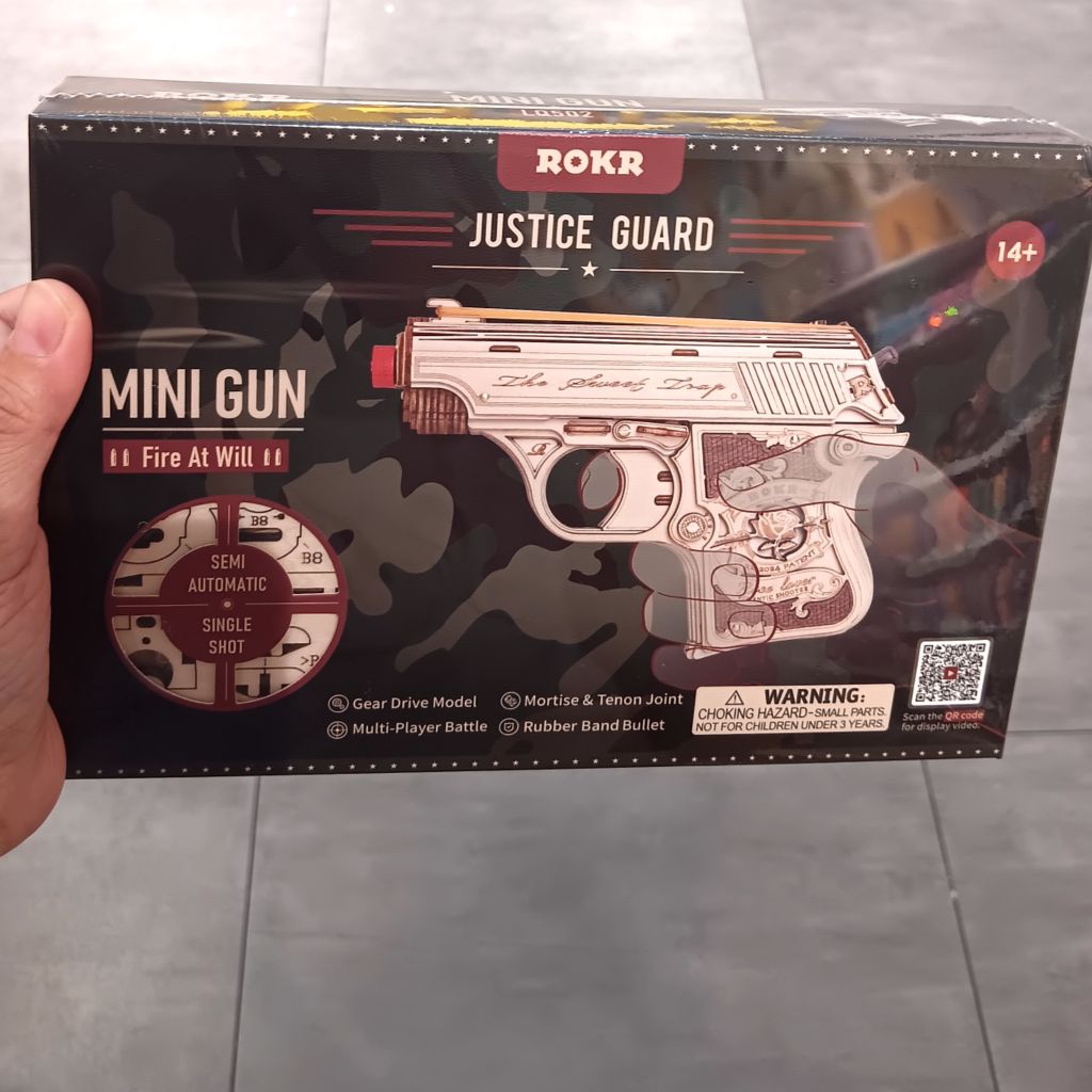 Jual ROKR WOODEN PUZZLE MINI GUN JUSTICE GUARD | Shopee Indonesia