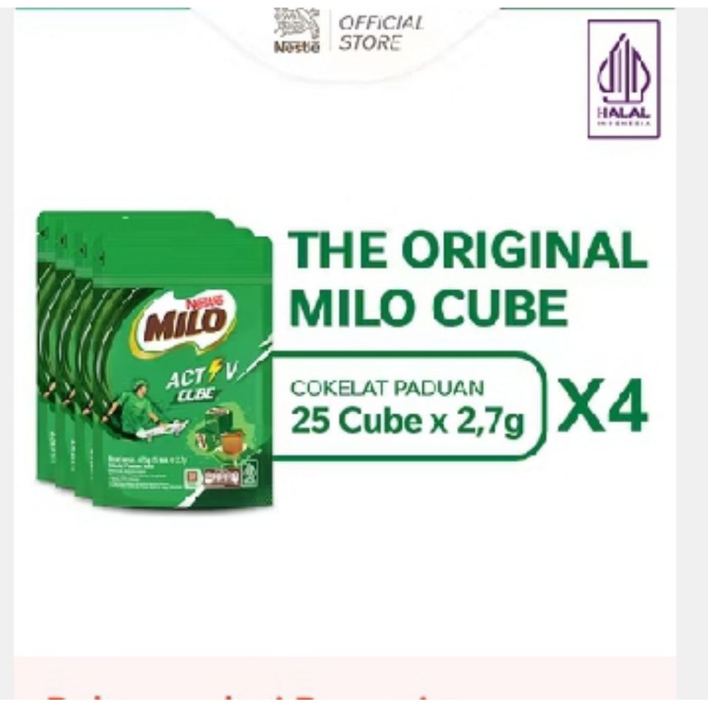 Jual NESTLE-MILO CUBE 4 X 25 CUBE | Shopee Indonesia