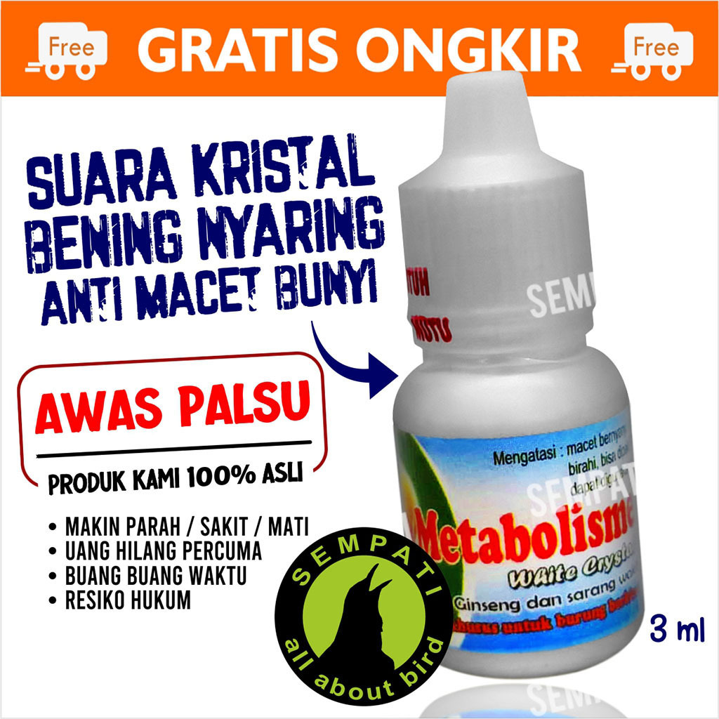 Jual SEMPATI METABOLISME MASTER WHITE CRYSTAL BMW OBAT BURUNG SAKIT ...