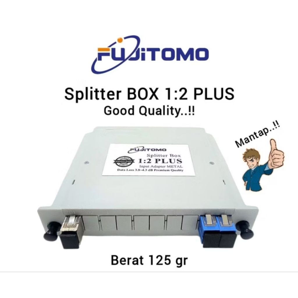Jual Splitter FO 1:2 UPC Fujitomo Ori | Splitter Fiber Optic 2 Port Box ...