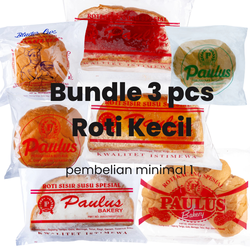 Jual Bundle 3 pcs Roti Kecil (beda rasa) - Paulus Bakery | Shopee Indonesia