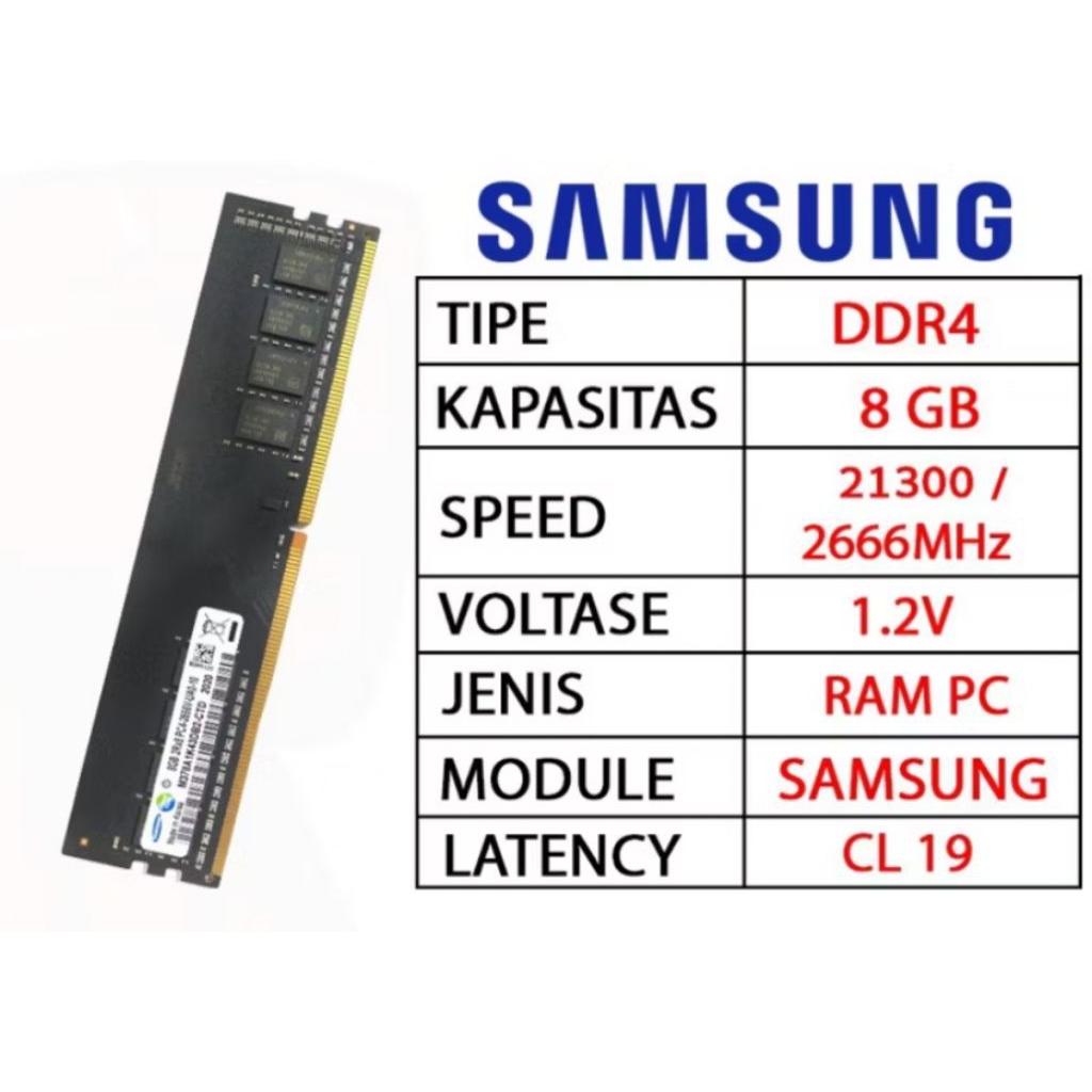 Jual Memory Ram PC DDR4 8GB 2666 ORIGINAL SUPPORT PC BRANDED / BUILTUP ...