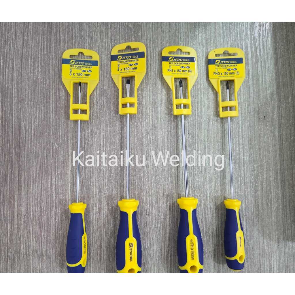 Jual OBENG TPR PLUS (+) MINUS (-) / TPR SCREWDRIVER JETJO TOOLS ...