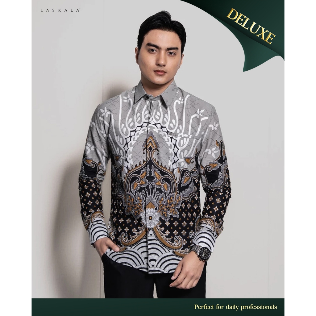 Jual Laskala Batik Premium Danush Kemeja Batik Pria Slimfit Lengan ...