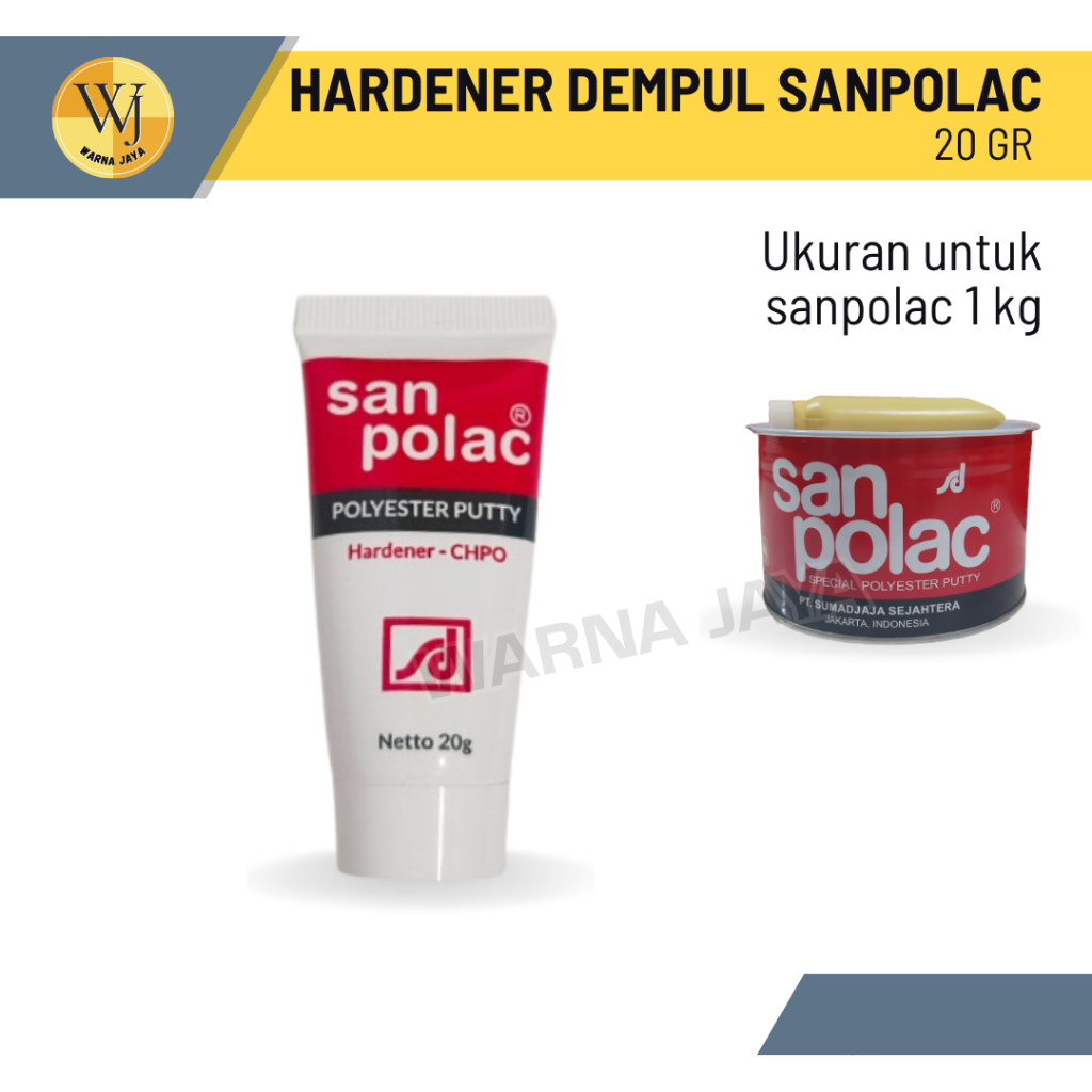 Jual Hardener Dempul Sanpolac 1 Kg (ukuran 20gr) | Shopee Indonesia