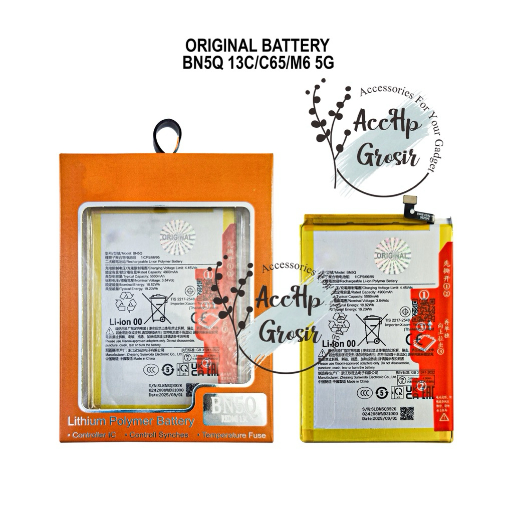 Jual Baterai Batre BN 5Q REDMI 13C / POCO C65 / POCO M6 5G BN 5Q ...