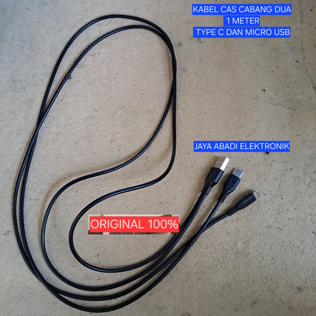 Jual H61 CABLE CASAN TYPE C DAN MICRO USB TIPE 2IN1 DUA CABANG 2 KABEL ...