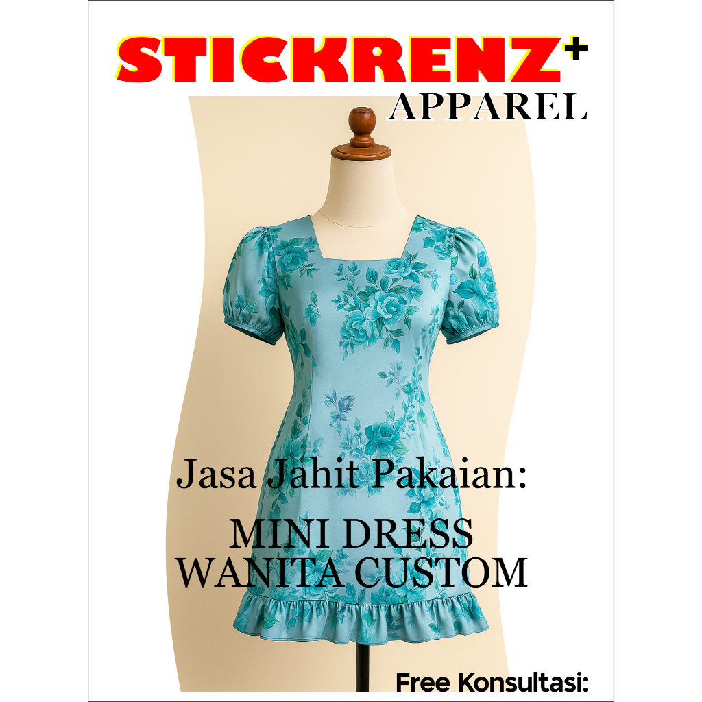Jual Jasa Jahit Pakaian Mini Dress Wanita Custom – Rapi, Nyaman, dan ...