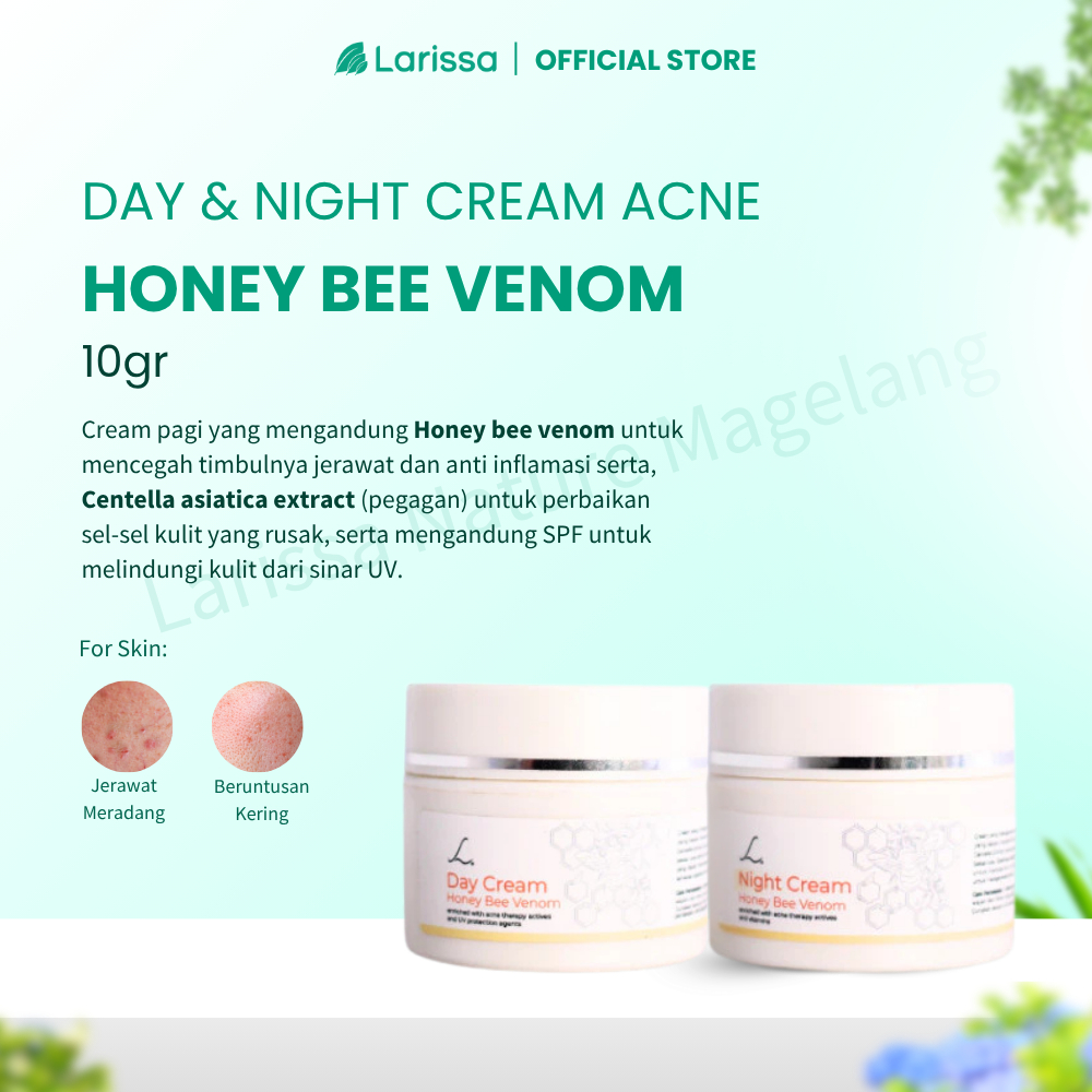 Jual Larissa Honey Bee Venom Acne Therapy Cream BPOM | Krim Pagi ...