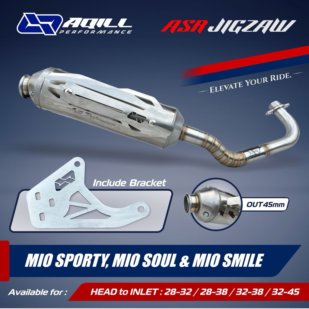 Jual Knalpot Standar Racing Type Titan ASR-Jigzaw Mio Sporty • Mio ...