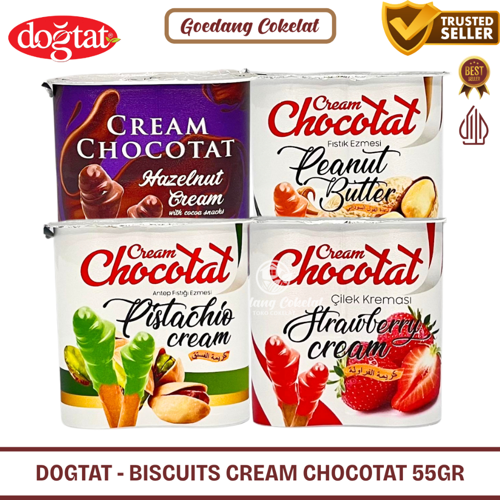 Jual DOGTAT CREAM CHOCOTAT 55g Stik Biskuit Celup Rasa Cokelat Hazelnut ...