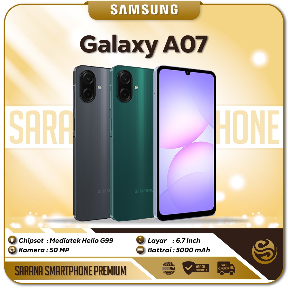 Jual Samsung Galaxy A07 Mediatek Helio G99 5000 mAh Fast Charging 25W ...