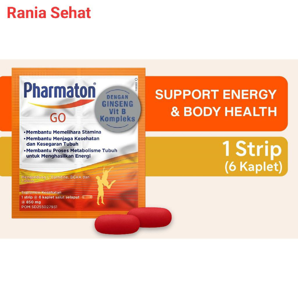 Jual PHARMATON GO 1 Strip isi 6 Kapsul - Multivitamin, Membantu ...