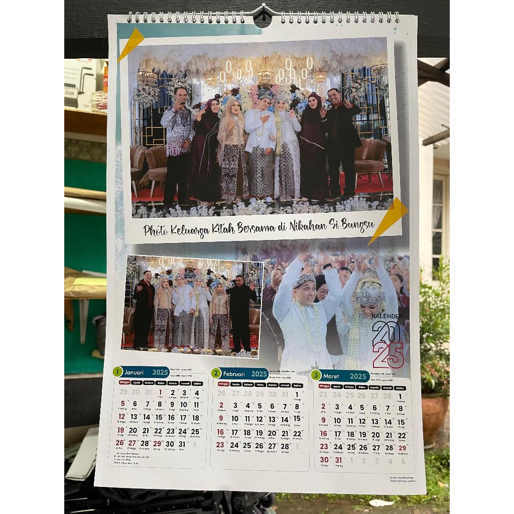 Jual Cetak Kalender Dinding Gantung + Spiral Ring Kawat A3+ Custom ...