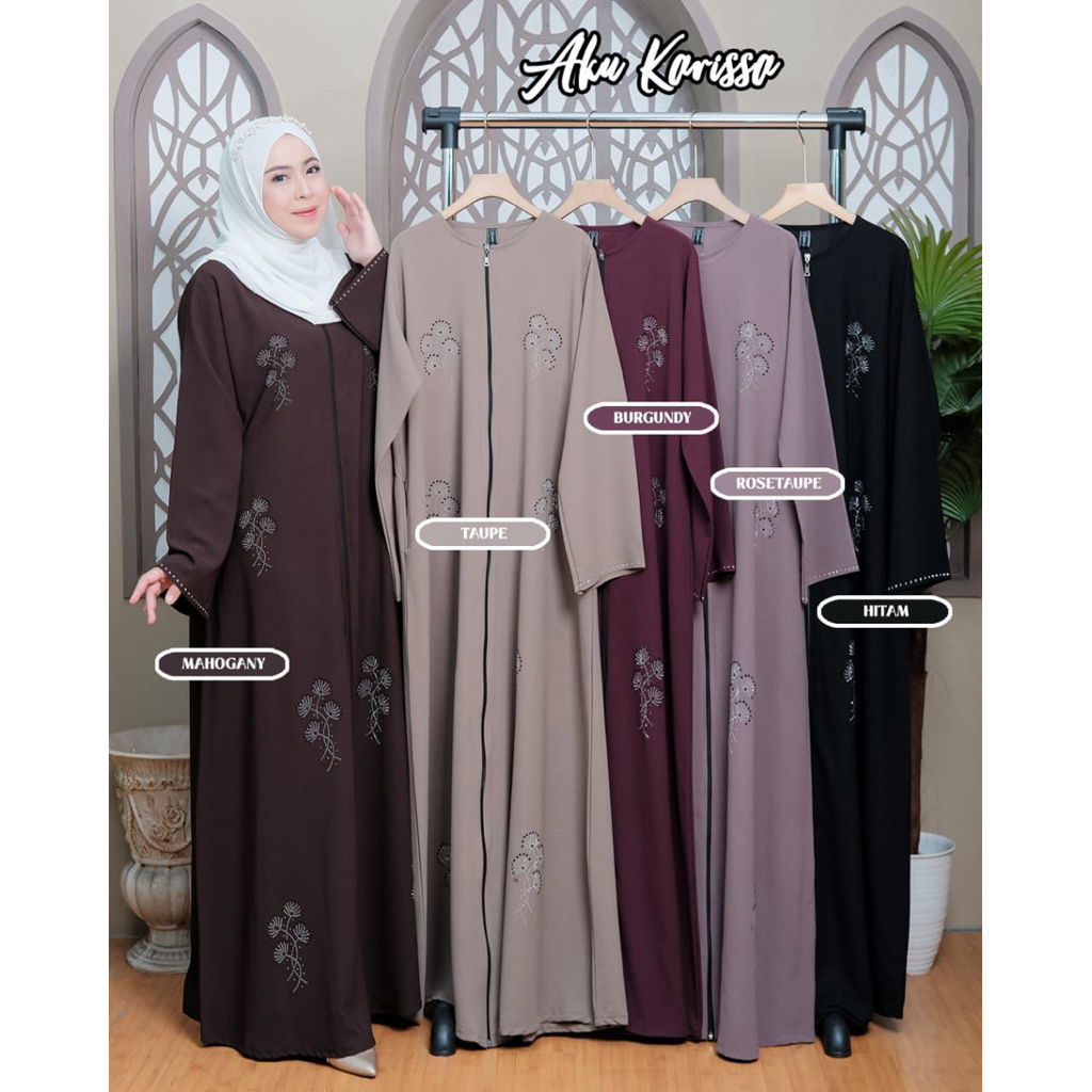 Jual MELVIRA DRESS LONG OUTER BAHAN SABRINA APLIKASI SWAROSKY CANTIK ...