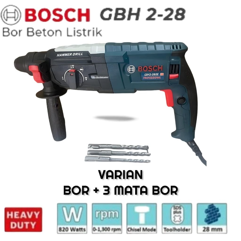 Jual FLASH SALE!!! BOR BOBOK BETON ROTARY HAMMER TYPE 228 DRE -3 FUNGSI ...