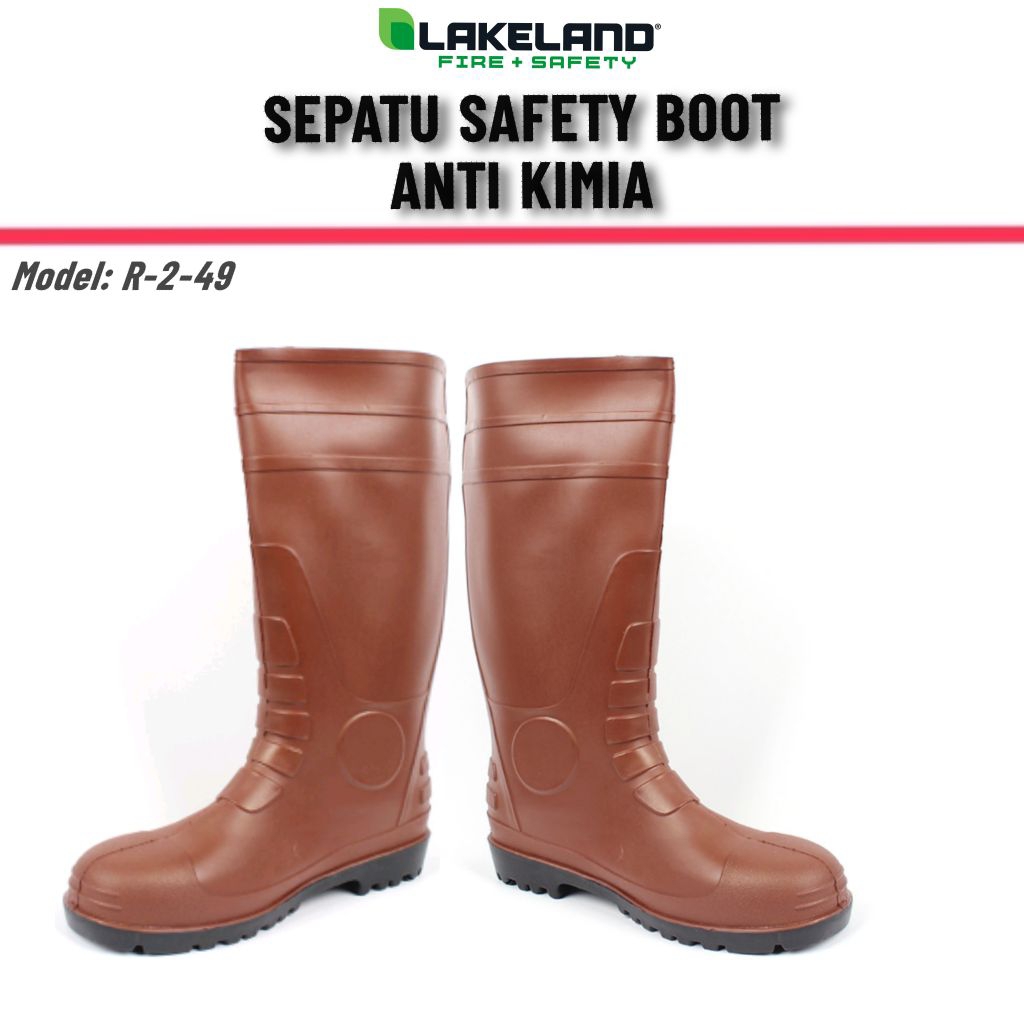Jual Sepatu Safety Boot Anti Kimia / Sepatu Chemical Boots LAKELAND R-2 ...