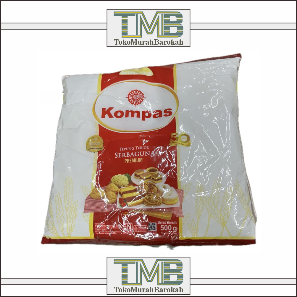 Jual TEPUNG TERIGU KOMPAS INTERFLOUR SERBAGUNA PREMIUM 500gr | Shopee ...