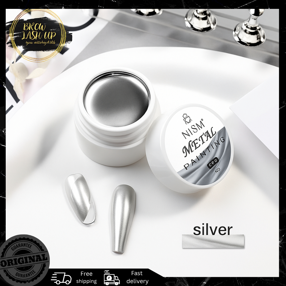 Jual NLSM MIRROR GEL SILVER METAL PAINTING / KUTEK GEL METAL PAINTING ...