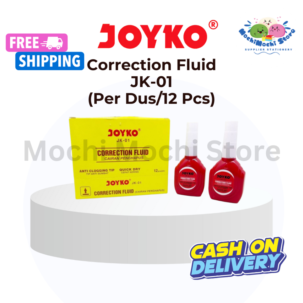 Jual PER DUS/12 PCS Correction Fluid Joyko JK-01 | Tipex JK-01 | TipX ...